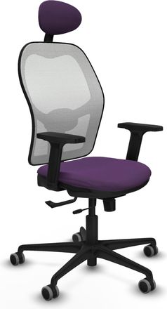 Piqueras y Crespo Jorquera Schreibtischstuhl mit 2D-Armen, h&ouml;henverstellbarer Lendenwirbelst&uuml;tze und festem Kopfteil, ausgestattet mit Syncro/Traslack und injiziertem S