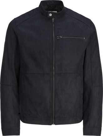 Jack & Jones Male Kunstlederjacke Kunstlederjacke, Farbe:Schwarz, Größe:XXL