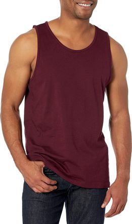 Amazon Essentials Herren Tanktop, Normale Passform, Burgunderrot, XXL