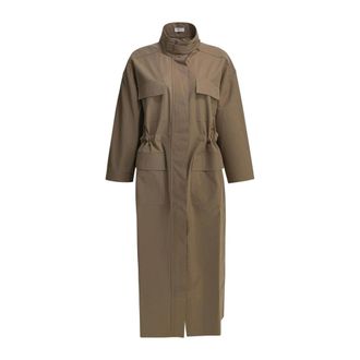 Brunello Cucinelli Femme, Manteaux, Brun, Taille: 36 FR Long Utility Jacket