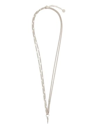 Roberto Cavalli collier &agrave; design multi-rangs - Argent