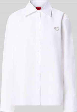 HUGO BOSS Relaxed Fit Langarmbluse aus reiner Baumwolle Modell Erselia