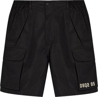 Dsquared2 short cargo à logo imprimé - Noir
