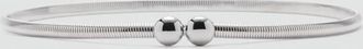 Mango Ceinture fine m&eacute;tallique argent - Femme - S - MANGO