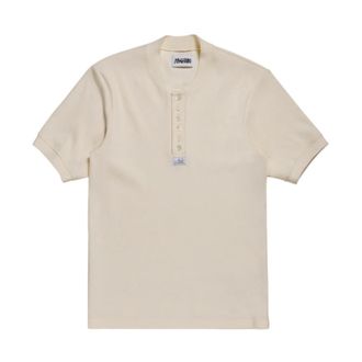 Magliano Homme, Tops, Beige, Taille: XL T-shirt à manches courtes en jersey de coton côtelé