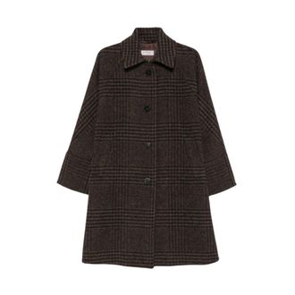 Alberto Biani Wollmantel Midi - - Coats - Damen - Braun - XS