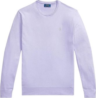 Polo Ralph Lauren Homme, Pulls, Violet, Taille: L Pull Textur&eacute; &agrave; Col Rond