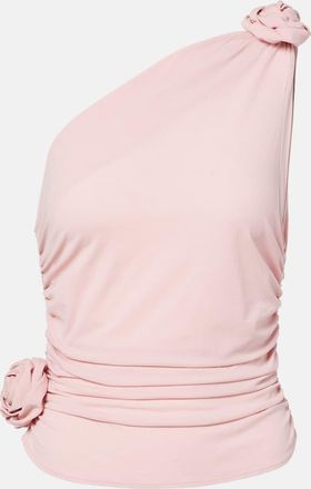Magda Butrym One-Shoulder-Top aus einem Seidengemisch