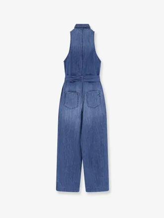 Pinko Womens Jumpsuit Visione Light Denim Blue Cotton Dress
