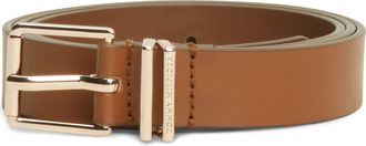 Tommy Hilfiger Lederg&uuml;rtel TOMMY HILFIGER TH SQUARE, Damen, Gr. 100, cognac, Rindsleder, G&uuml;rtel Lederg&uuml;rtel