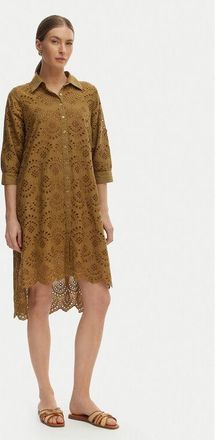 iconique Sommerkleid Ella IC26-082 Khakifarben Relaxed Fit