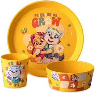 Koziol CONNECT GROW PAW PATROL Kindergeschirrset 3teilig | kleiner Teller + Schale + Becher | für Kinder ab 6 Monate | biozirkulärer Kunststoff, bruchfest, s