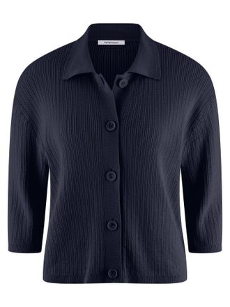 Peter Hahn Strickjacke 3/4-Arm Peter Hahn blau