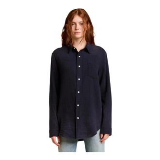 Denimist Navy Gauze Boyfriend Shirt - - Blouses & Shirts - Damen - Blau - XS