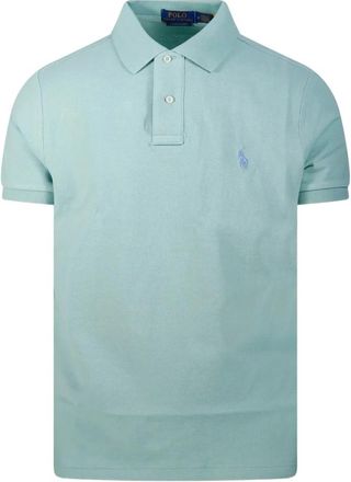 Polo Ralph Lauren Homme, Tops, Vert, Taille: XL Custom Slim Fit Cotton Mesh Polo