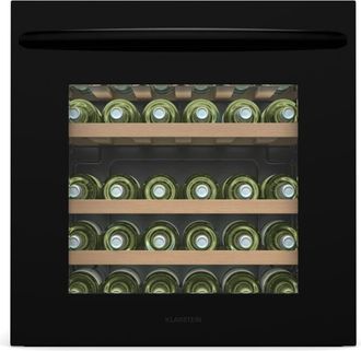 Klarstein Klarstein - Vinsider 30 Built-In Uno Einbau-Weink&uuml;hlschrank - 30 Flaschen, 1 Zone, 5-20 &deg;c, LED-Beleuchtung, UV-Schutz, Holzregale, Leise