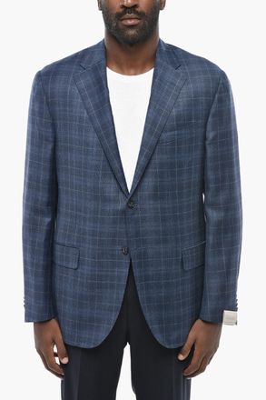 Corneliani Blazer aus Wolle ACADEMY SOFT mit Tartanmuster Corneliani