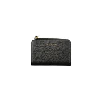 Coccinelle Metallische Weiche Lederbrieftasche mit Drei F&auml;chern - - Accessories - Damen - Schwarzk - ONE SIZE