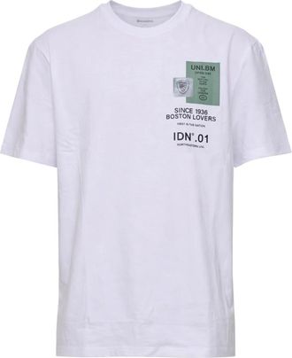 Blauer Homme, Tops, Blanc, Taille: 2XL Brush T-Shirt