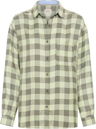 Camel Active 309735-6s15 Blouse, Vert Citron &agrave; Carreaux, L Femmes