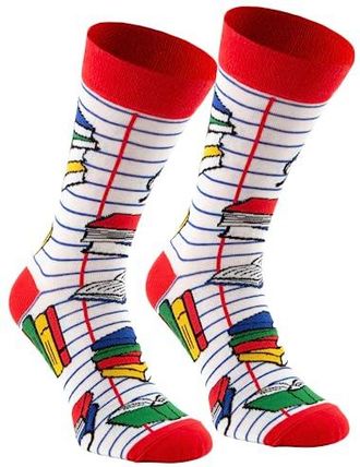 Rainbow Socks Femmes Hommes Chaussettes Ecole Cadeau - 1 paire - Carnet - Taille 36-40