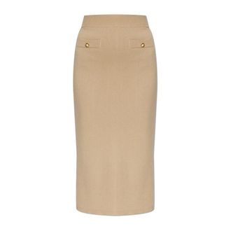 Alessandra Rich Femme, Jupes, Beige, Taille: 34 FR Jupe avec poches décoratives