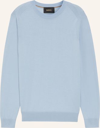 HUGO BOSS Pullover L-Overo Regular Fit blau