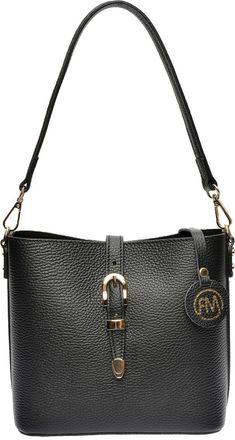 Roberta M Schwarz Rindsledertasche