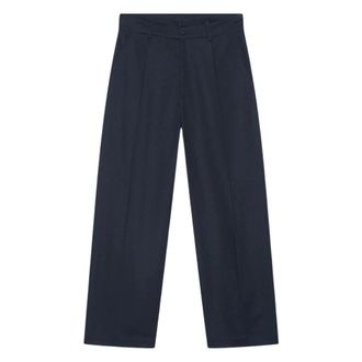 Janice Paperbag Broek - - Trousers - Damen - Blau - 2XL