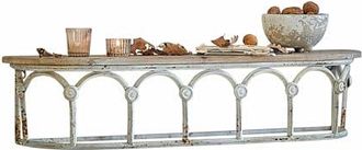 Loberon &Eacute;tag&egrave;re Murale Esp&egrave;che - Blanc Vieilli/Marron