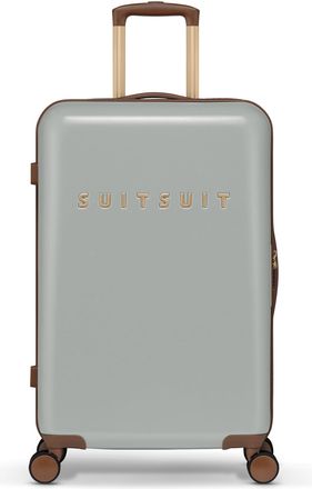 SuitSuit Koffer Gro&szlig; 66 cm - Leicht Hartschalen Reisekoffer mit Rollen - TSA-Schloss - 59 L - Fab Seventies Limestone