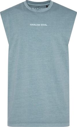 Harlem Soul Herren The-O Muskelshirt Printed Fog Blue, S