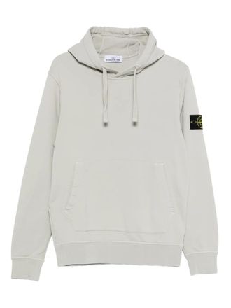 Stone Island kangaroo-pocket hoodie - Gris