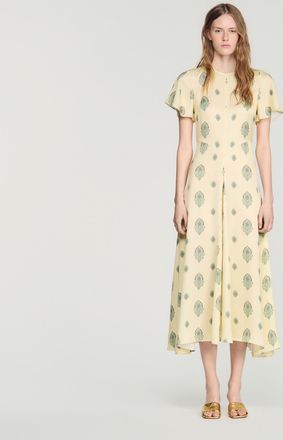 Sandro Robe longue &agrave; imprim&eacute; Paisley