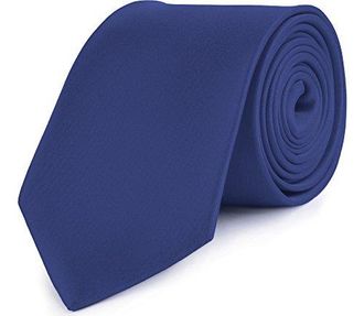 Ladeheid Cravate Large Diversité de Couleurs Accessoire Vêtement Homme KP-8 (150cm x 8cm, Bleu marine)