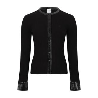 Courr&egrave;ges Strickjacke - - Knitwear - Damen - Schwarzk - S