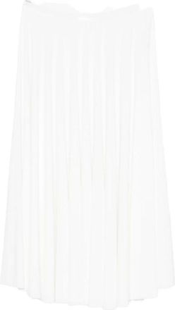 Norma Kamali Femme, Jupes, Blanc, Taille: 40 FR Flared Midi Skirt