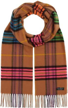 Fraas Cashmink Schal 35 x 200 cm - Weicher als Kaschmir - Schal kariert für Damen und Herren - Perfekt für Herbst und Winter Soft Camel
