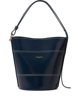 Claudie Pierlot Beuteltasche mit Logo - Blau