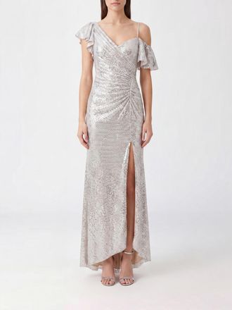 Self Portrait Langes One-Shoulder-Abendkleid mit Strass und Schlitz
