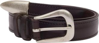 Orciani Femme, Accessoires, Brun, Taille: 85 CM Leather Belt Long Tip