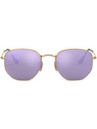Ray-Ban lunettes de soleil &agrave; monture hexagonale - Violet