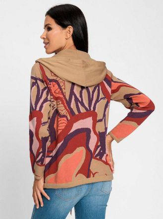 Heine Strickjacke Strickjacke Langarm Jacquard