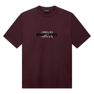 Emporio Armani T-shirt &agrave; logo - Homme - Tops - Rouge - Taille: L