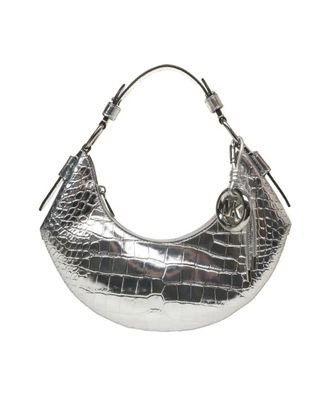 Michael Kors Hobo Bags - Croc-Embossed Handbag - Gr. unisize - in Grau - f&uuml;r Damen