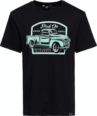 King Kerosin Pick Up Männer T-Shirt schwarz XL 100% Baumwolle Basics, Rockabilly, Rockwear, Streetwear
