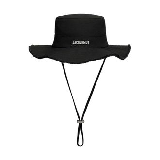 Jacquemus unisex, Accessoires, Noir, Taille: 60 CM Chapeaux en Coton Noir