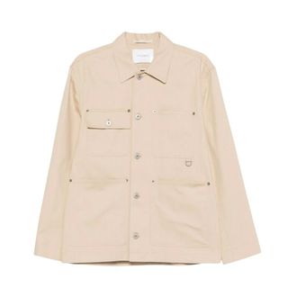 Paolo Pecora Homme, Vestes, Beige, Taille: M Camicia oversize tasche abbottonate