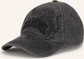 Ganni Jeans-Cap schwarz