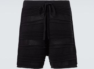 Commas Bermuda en crochet de coton mélangé